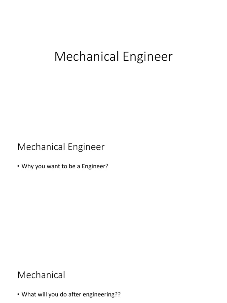 Career Path for Mechanical Engineers | PDF | Computers | Technology ...