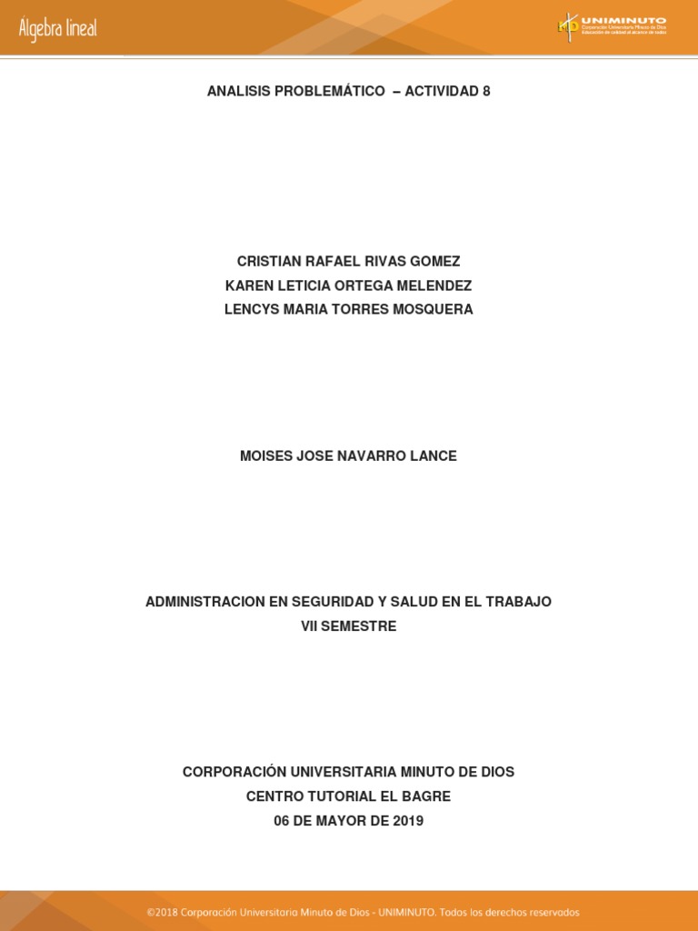 Algebra Lineal - Actividad 8 | PDF | Inversiones | Beneficio (economía)