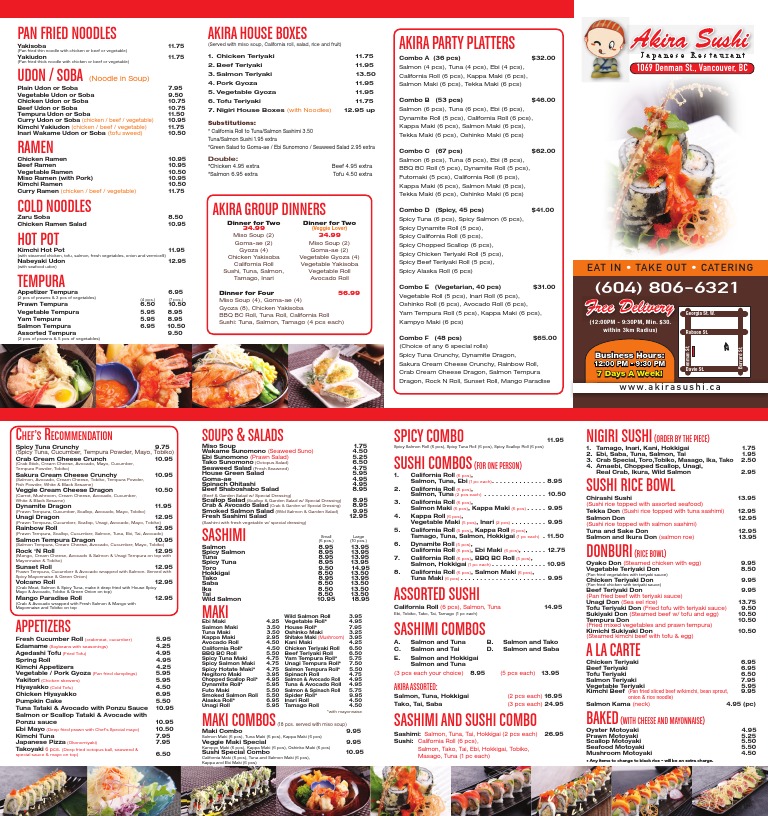 Akira Party Platters: Pan Fried Noodles Udon / Soba Akira House Boxes ...