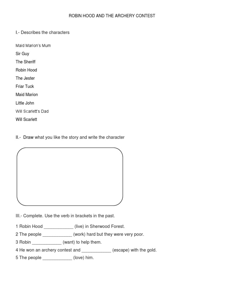 Robin Hood and The Archery Contest | PDF | Robin Hood | Nottinghamshire ...