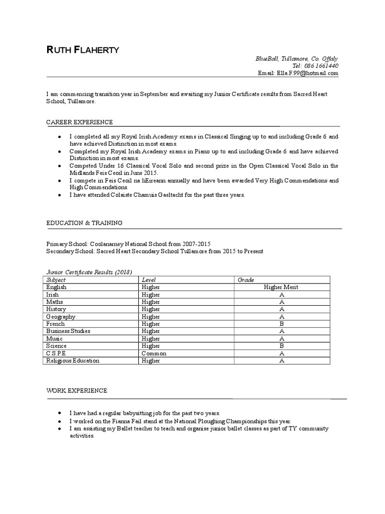 CV Ruth Updated | PDF | Educational Stages | Behavior Modification