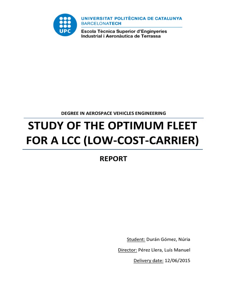 Optimal Fleet Study for Low-Cost Carriers | PDF | Low Cost Carrier ...