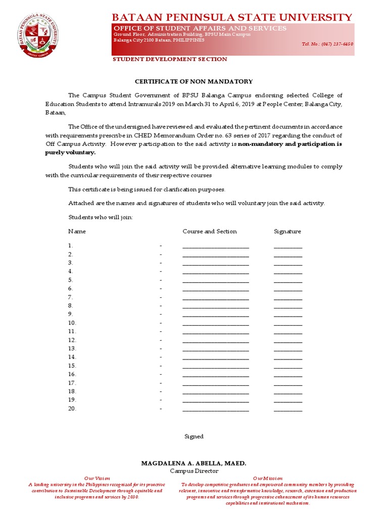 Certificate of Non Mandatory | PDF | Learning | Behavior Modification