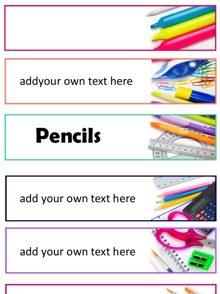 Editable Storage Drawer Labels | PDF