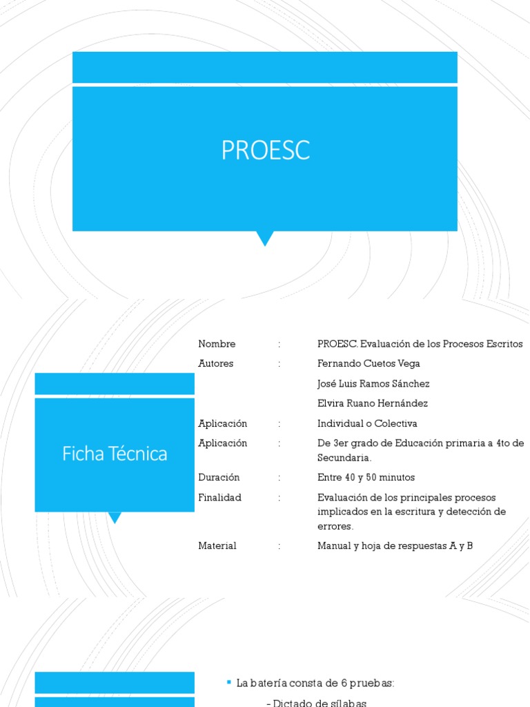PROESC | PDF | Puntuación | Escritura