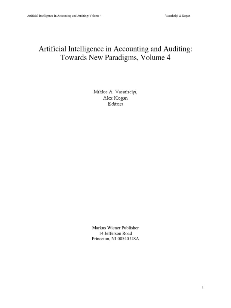 AI in Auditing Book PDF | PDF | Financial Audit | Audit