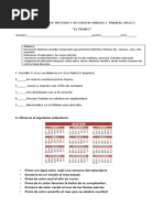 Prueba de Días y Meses 1° Básico | PDF | Salud y bienestar