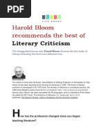 Harold Bloom's Western Canon List | PDF | Charles Dickens | Poets
