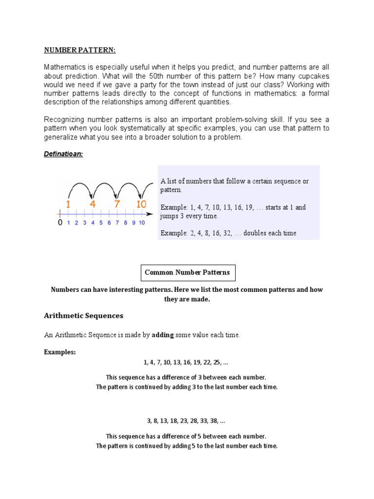 3.number Pattern | PDF | Numbers | Multiplication