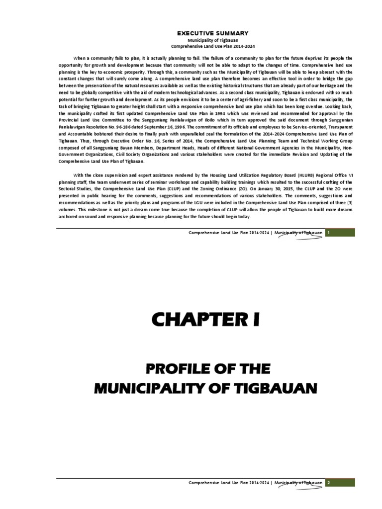 Tigbauan Land Use Plan 2014-2024 | PDF | Topography | Geographic ...