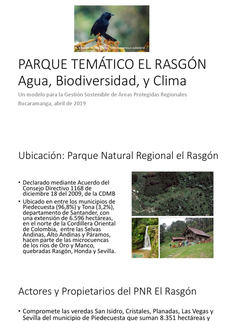 Parque Regional Rasgon | PDF | Servicios de ecosistema | Sustentabilidad