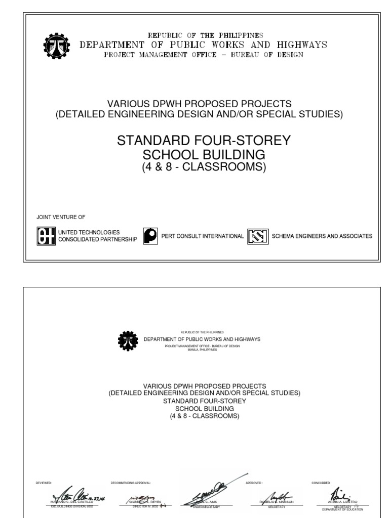 Standard Four-Storey School Building: (4 & 8 - Classrooms) | PDF