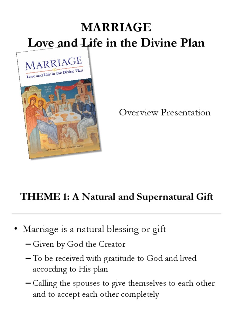 The Divine Plan for Marriage: A Presentation on God's Design for the ...