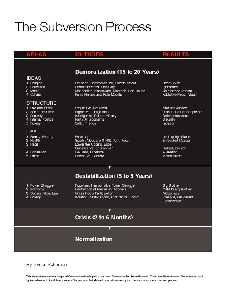 The Subversion Process: Areas Methods Results | PDF | Sociological ...