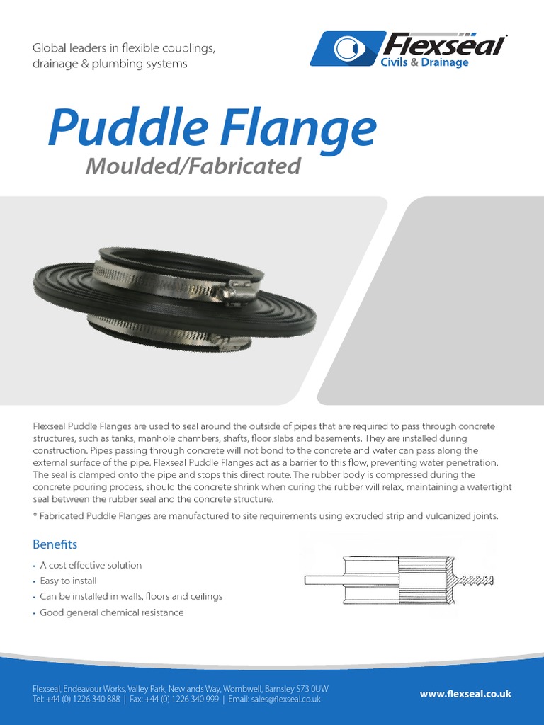 Flexseal Puddle Flange Moulded Fabricated | PDF | Pipe (Fluid ...