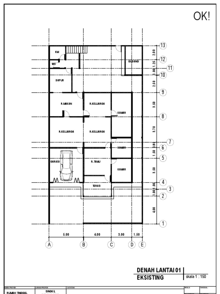 Denah Eksisting | PDF