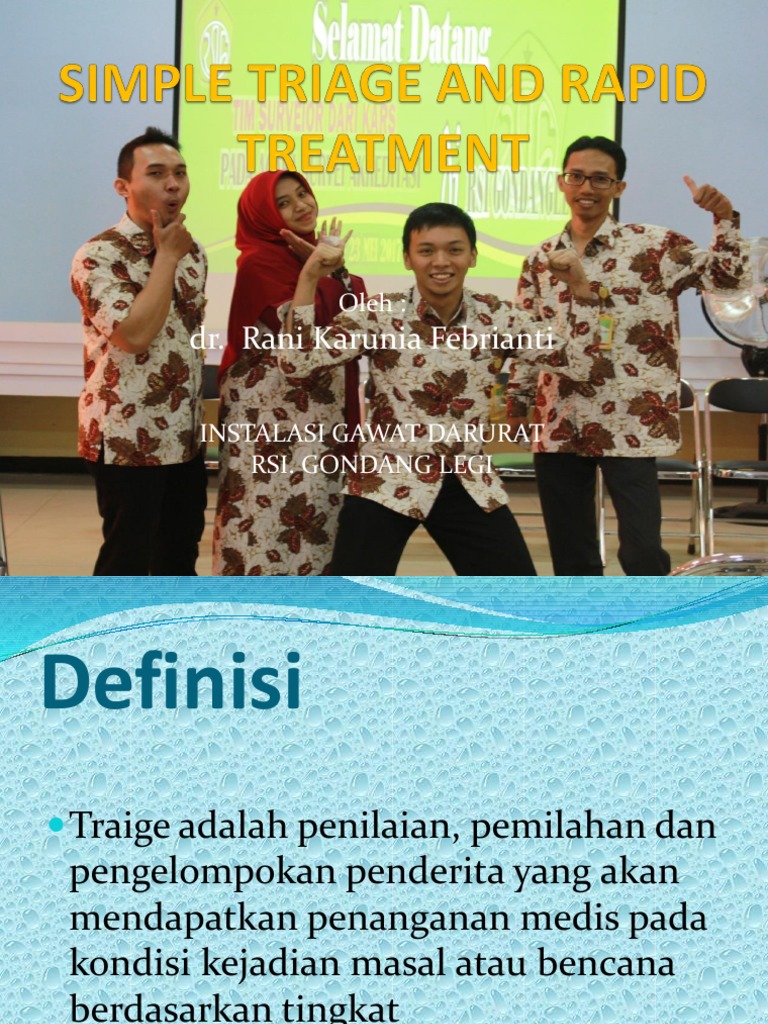 Simple Triage and Rapid Treatment | PDF