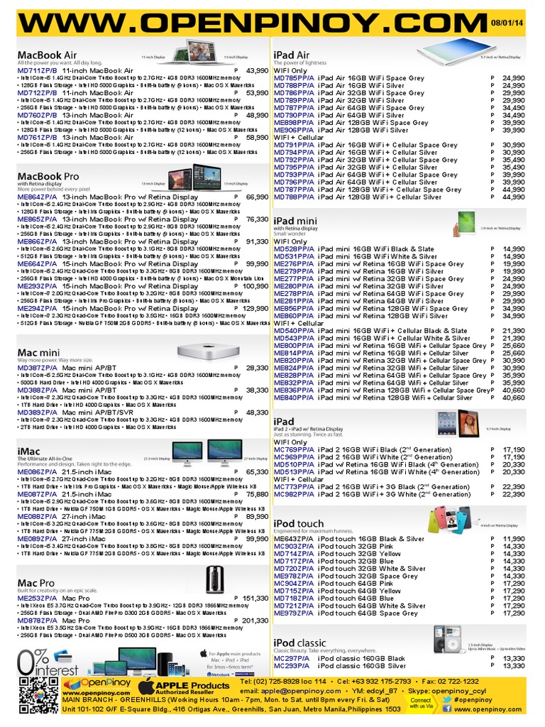 Docshare - Tips Pricelist-Apple PDF | PDF | Airport | I Pad