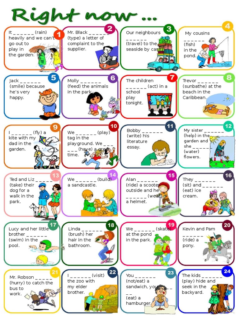 Present Continuous Right Now | Nature