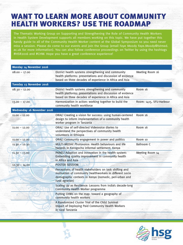 Community Health Worker Roadmap | PDF | Maternal Health | Health System