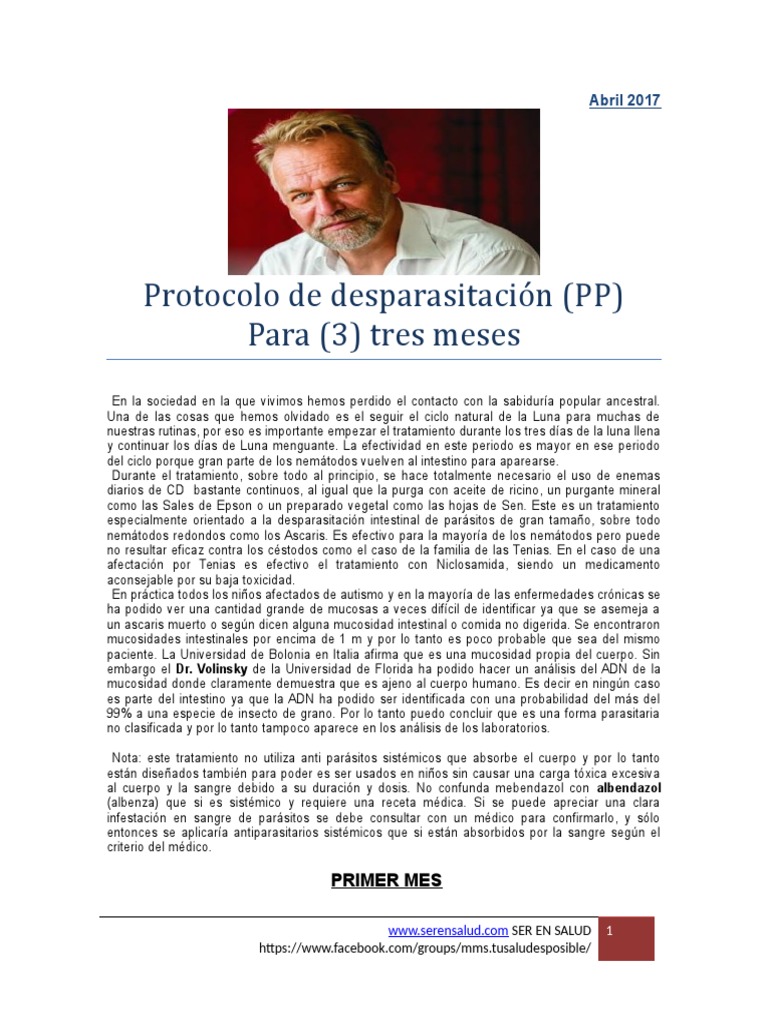 Protocolo de Desparasitación Lunar | PDF | Heces | Salud y bienestar
