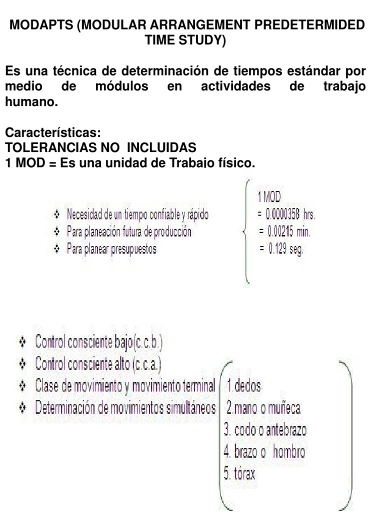 Modapts | PDF | Hombro | Ritmo