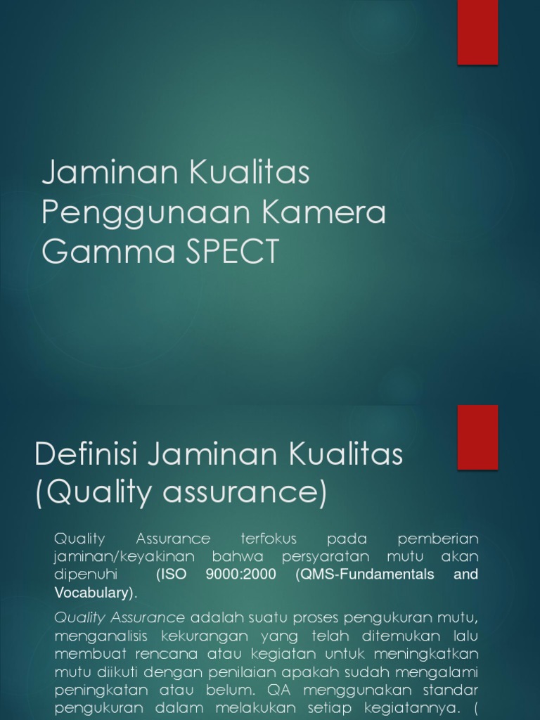 Quality Control in Gamma Cameras | PDF | Quality Assurance | Positron ...