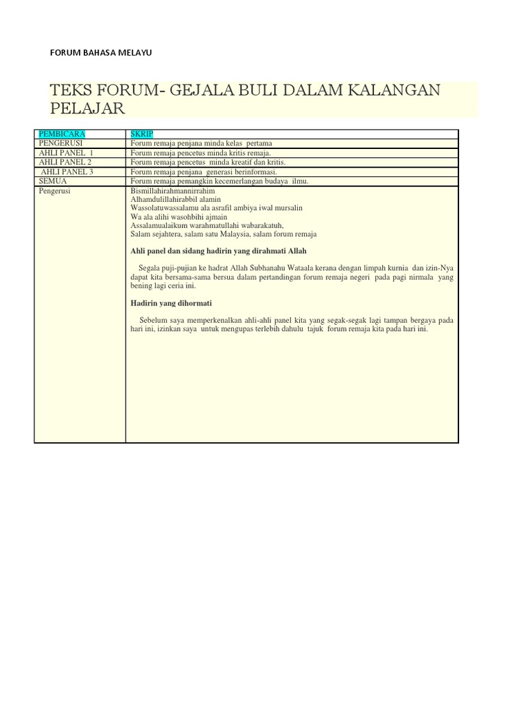Forum Bahasa Melayu | PDF