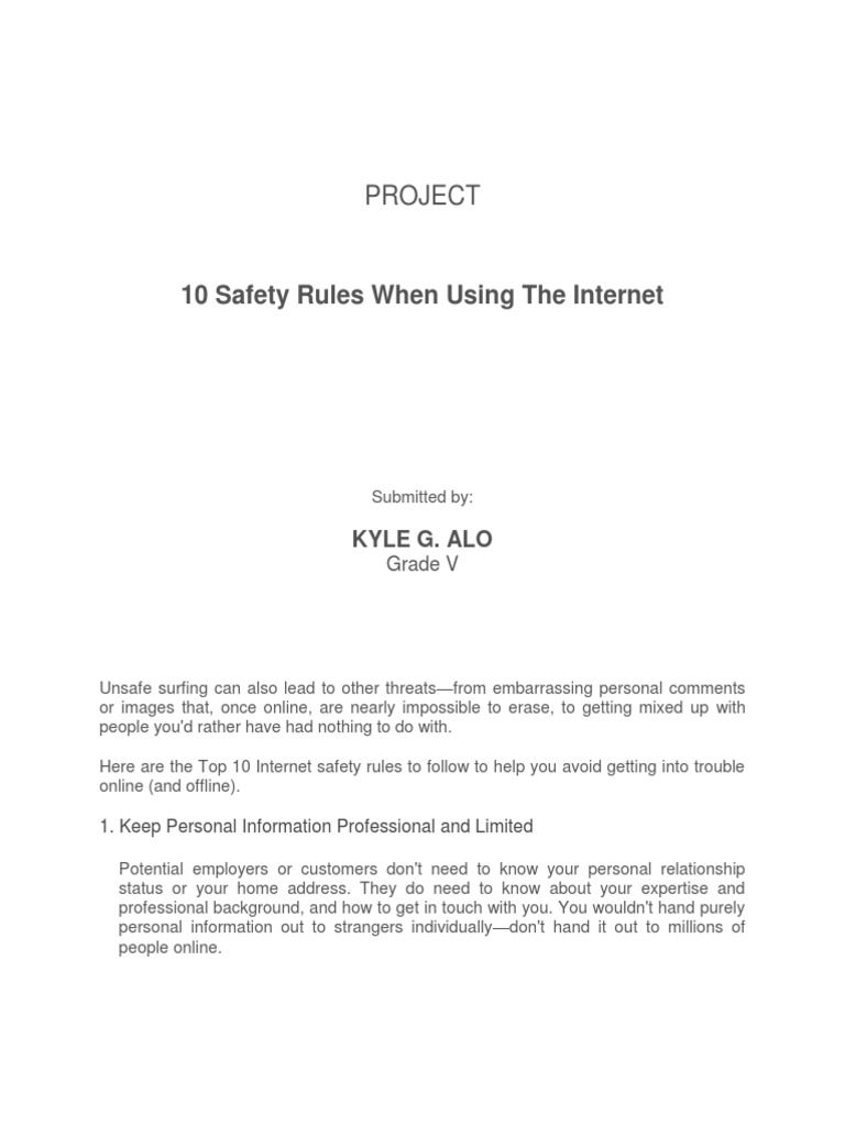 Internet Safety | PDF | Internet Privacy | Computer Security