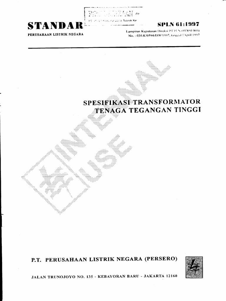 SPLN 61 1997 PDF | PDF