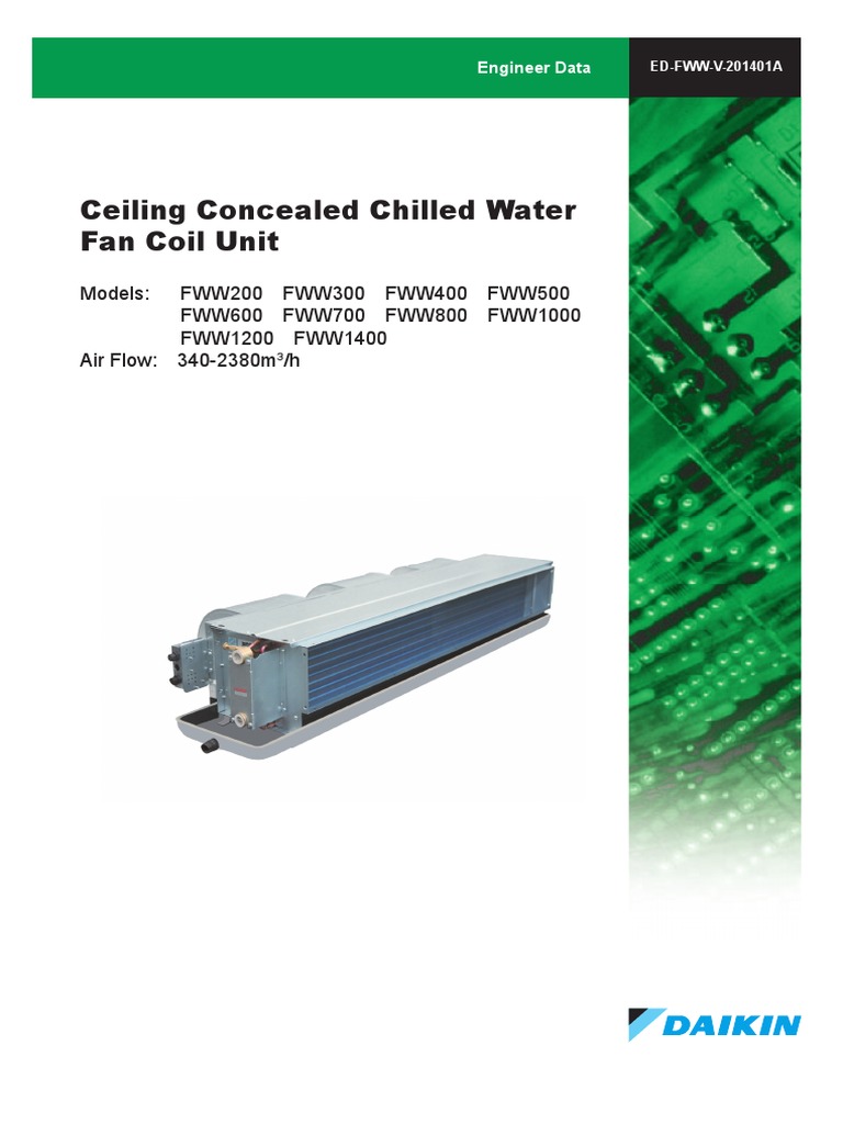 Catalogue Fan Coil Unit FWW V | PDF | Valve | Heat Exchanger