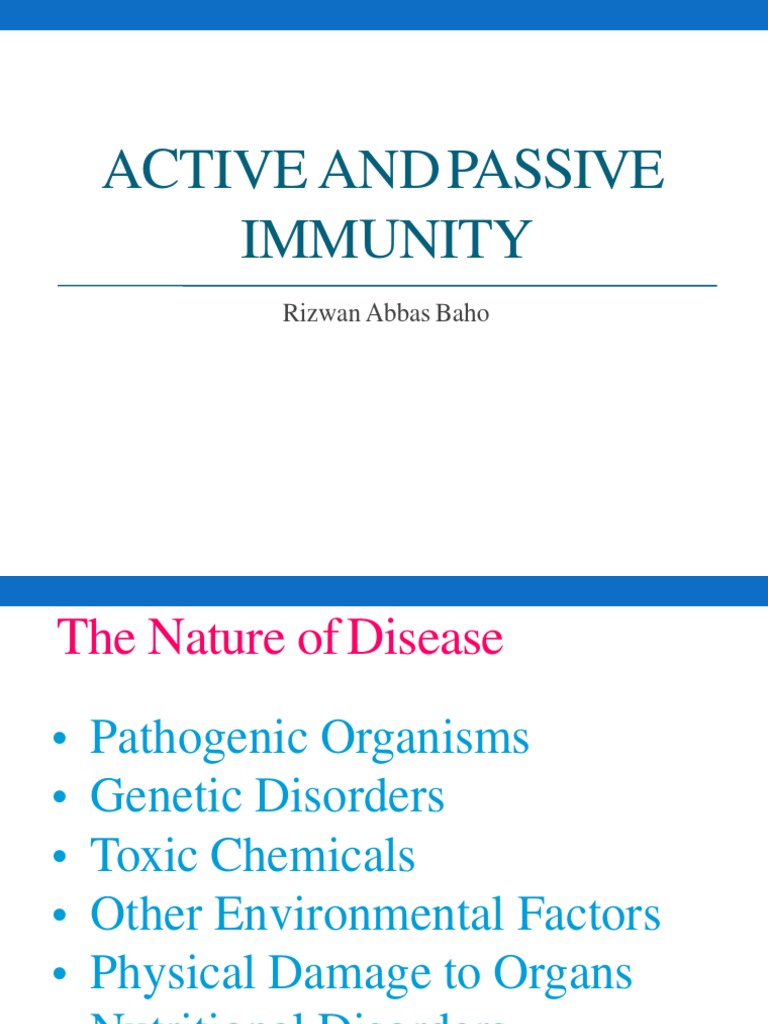 Active and Passive Immunity | Download Free PDF | Immune System ...