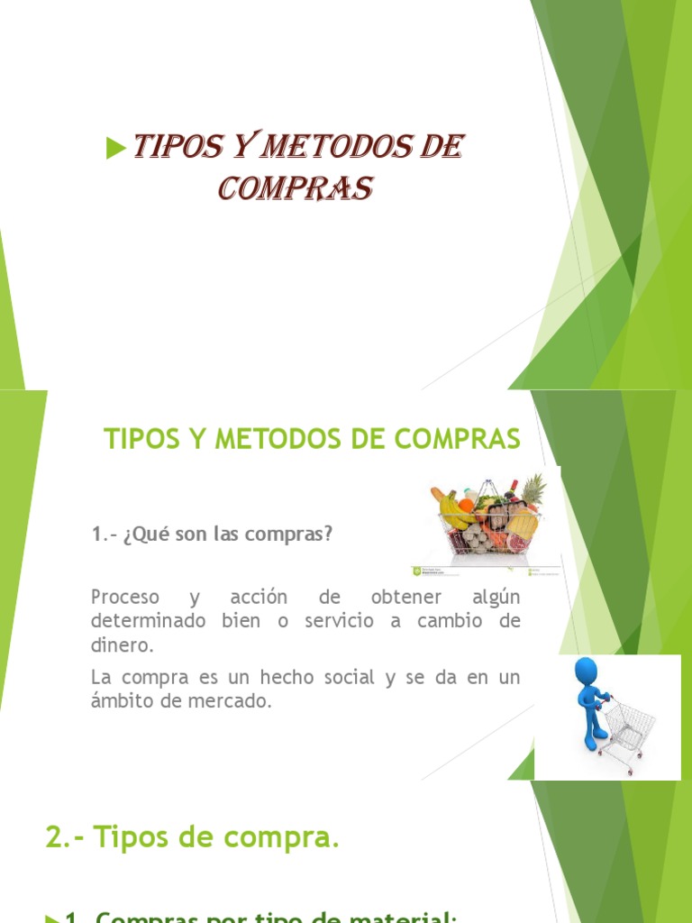 Guía Completa de Tipos de Compras | PDF | Inventario | Bienes