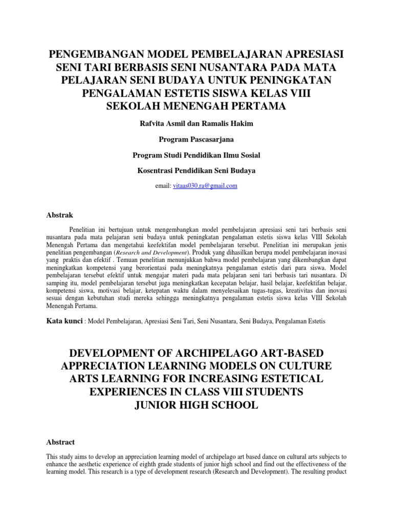 Jurnal Apresiasi Seni | PDF