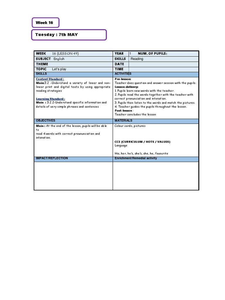 RPH Reading Supermind Year 2 | PDF