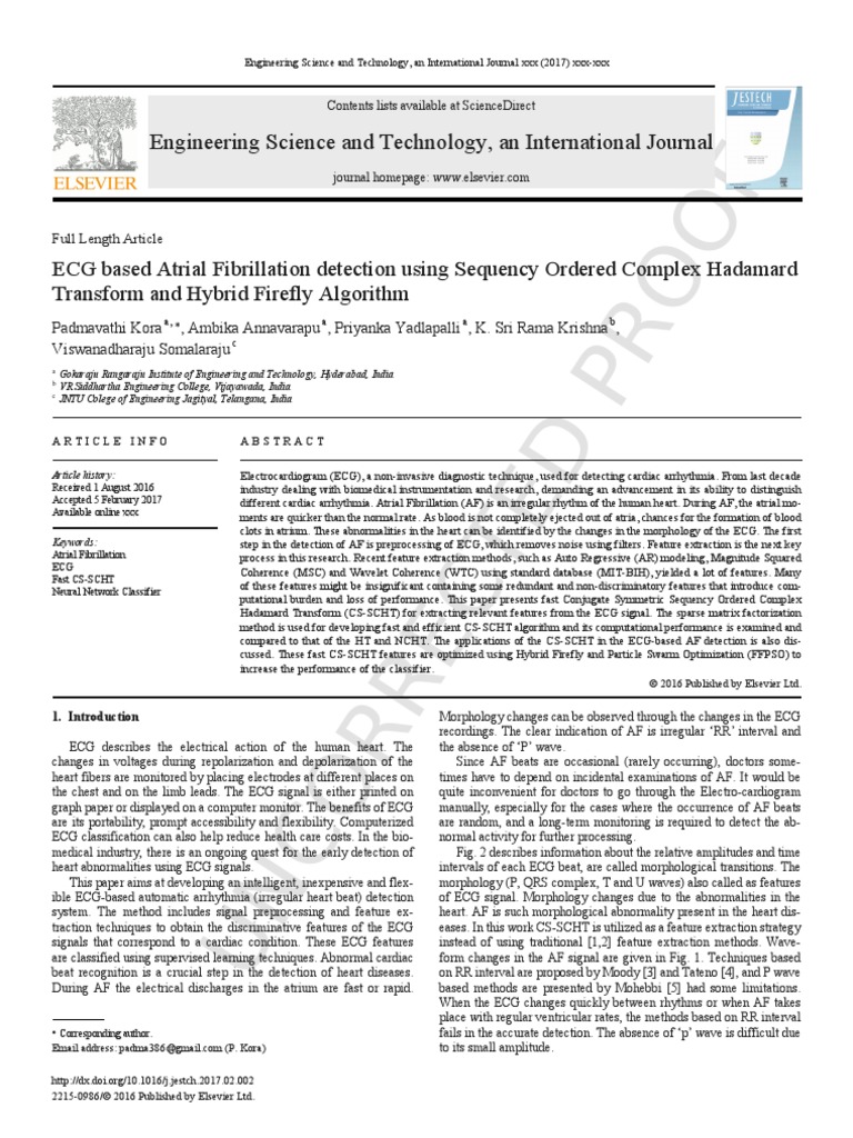 Proof: Engineering Science and Technology, An International Journal ...