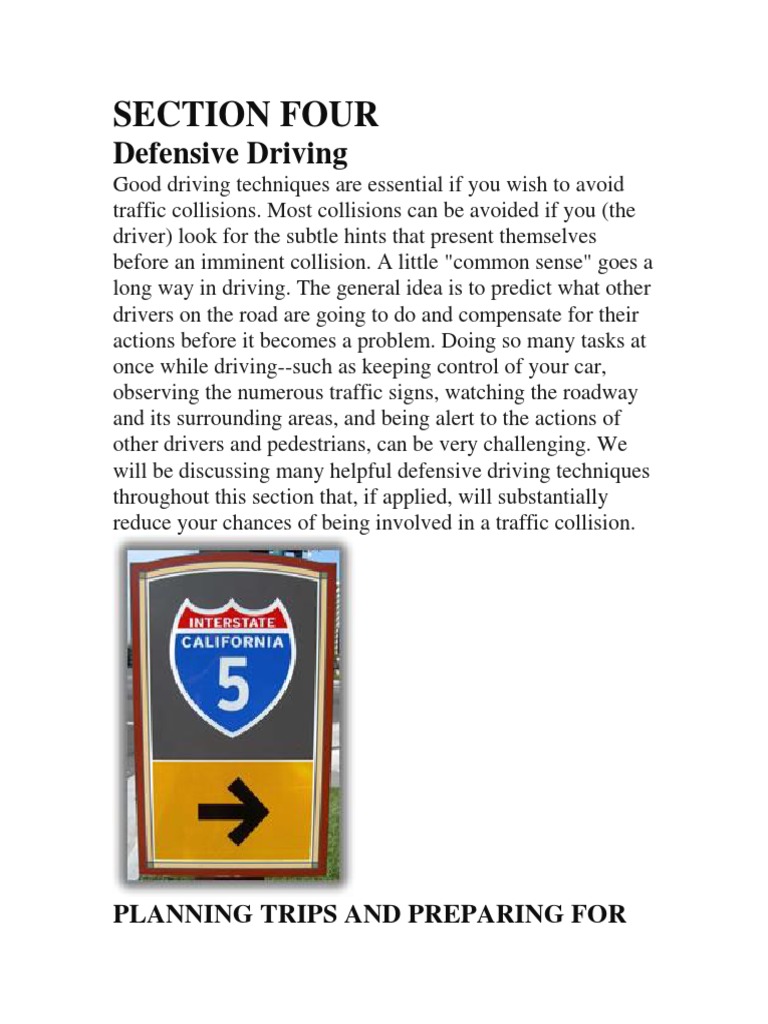 Section Four | PDF | Intersection (Road) | Road Safety