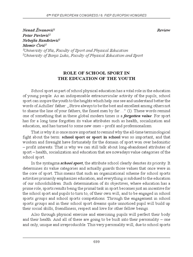 Sports 1 | PDF | Sports | Physical Education