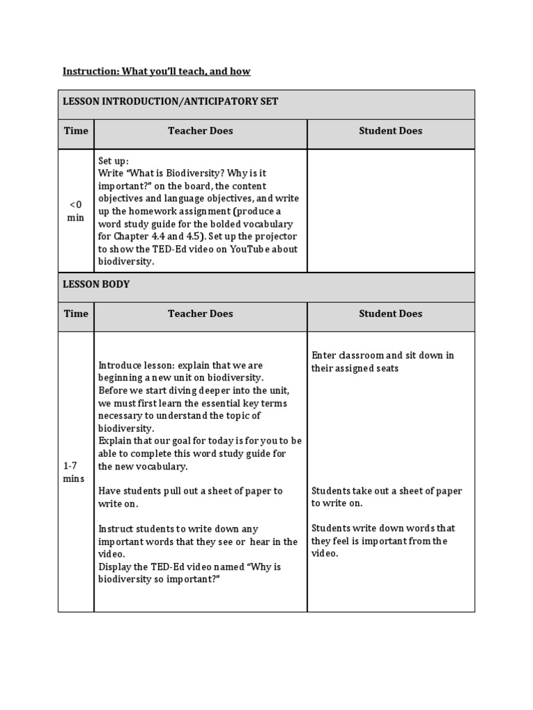 Lesson 1 | PDF | Homework | Behavior Modification