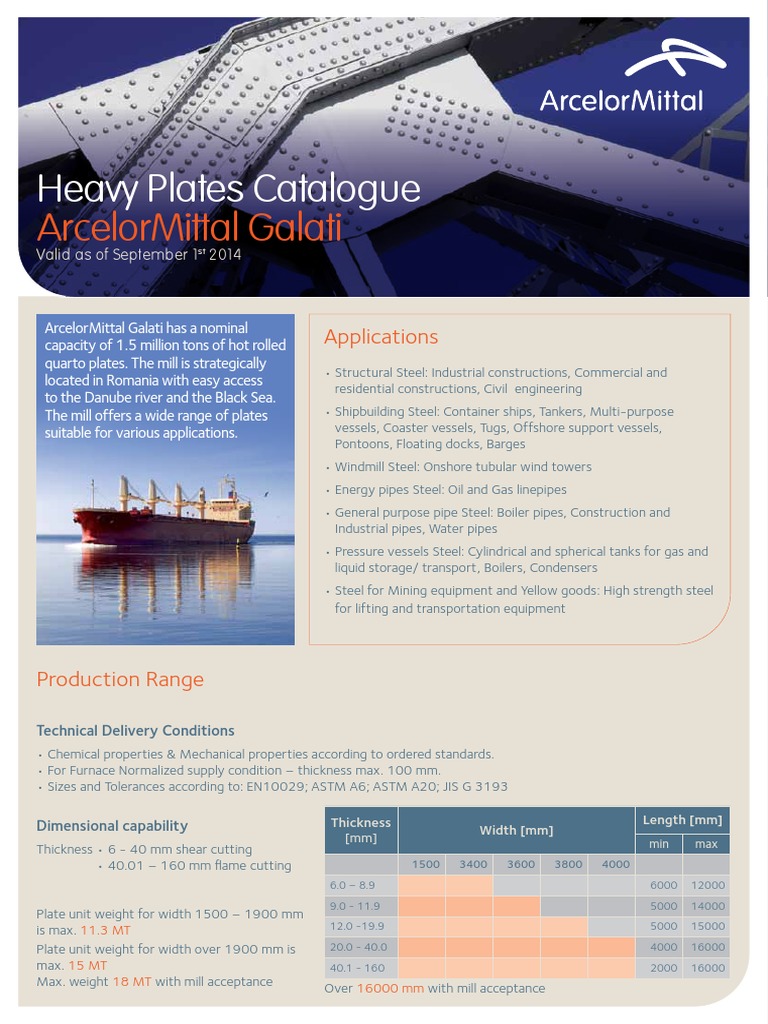 Heavy Plates Catalogue-HD-mail Final 21082014 V2 | PDF | Structural ...