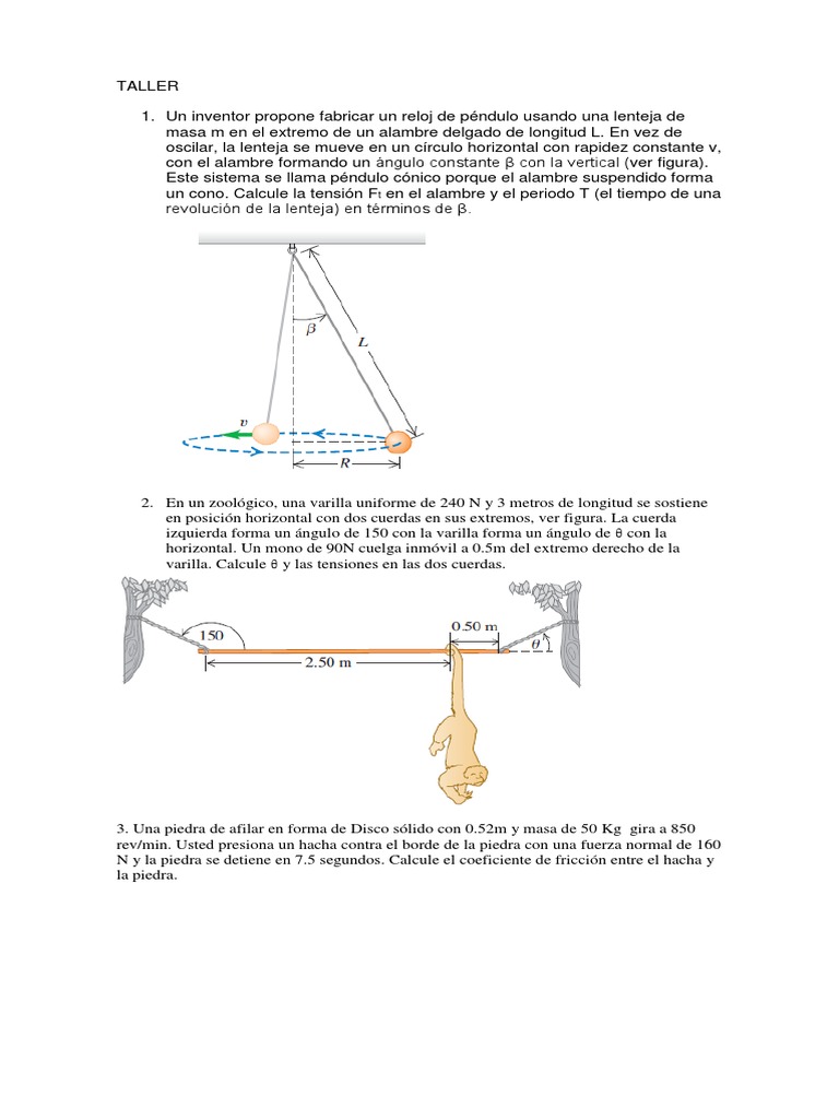 Taller de Torques | PDF | Fricción | Masa