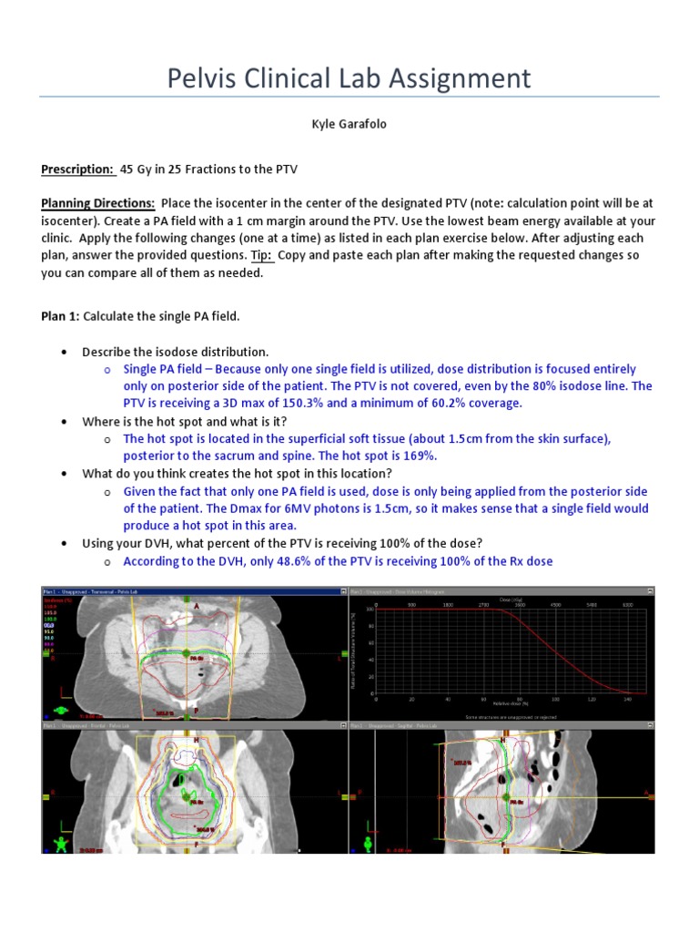 Pelvis Clinical Lab Assignment | PDF | Dose (Biochemistry) | Chemistry