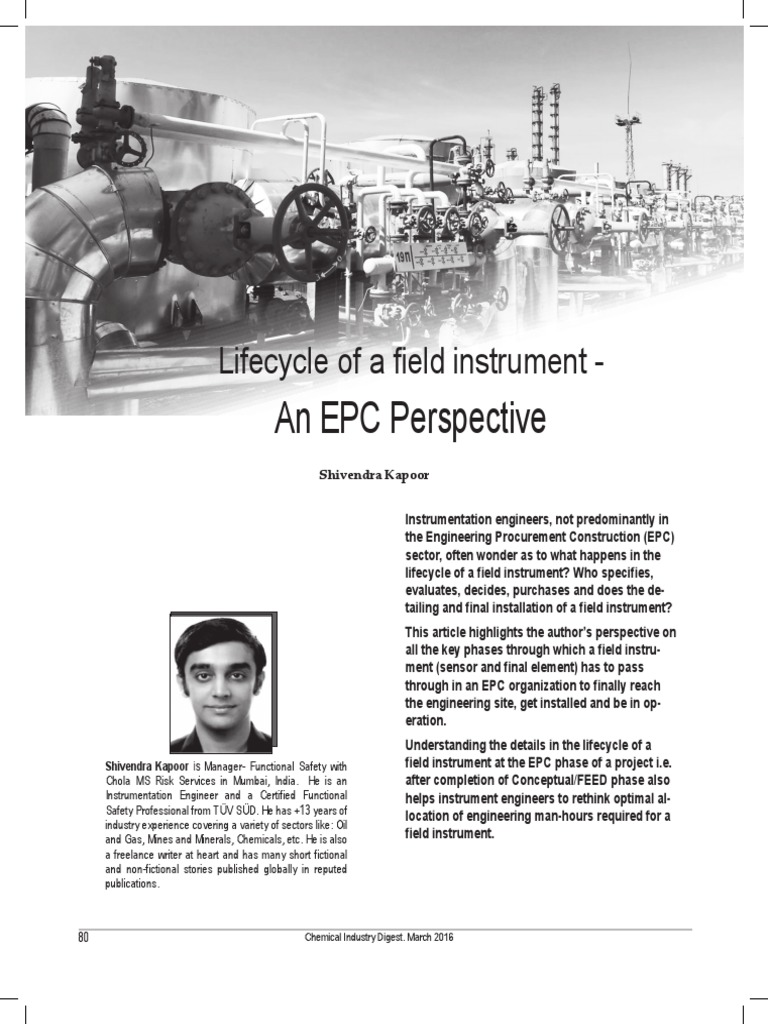 An EPC Perspective: Lifecycle of A Field Instrument | PDF ...