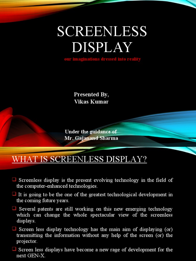 Virtual Retinal Display Presentation | PDF | Retina | Stereoscopy