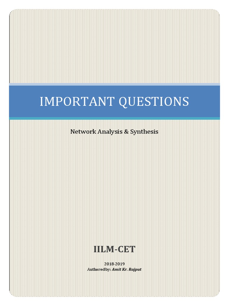 Question Bank-NAS | Download Free PDF | Electrical Engineering ...