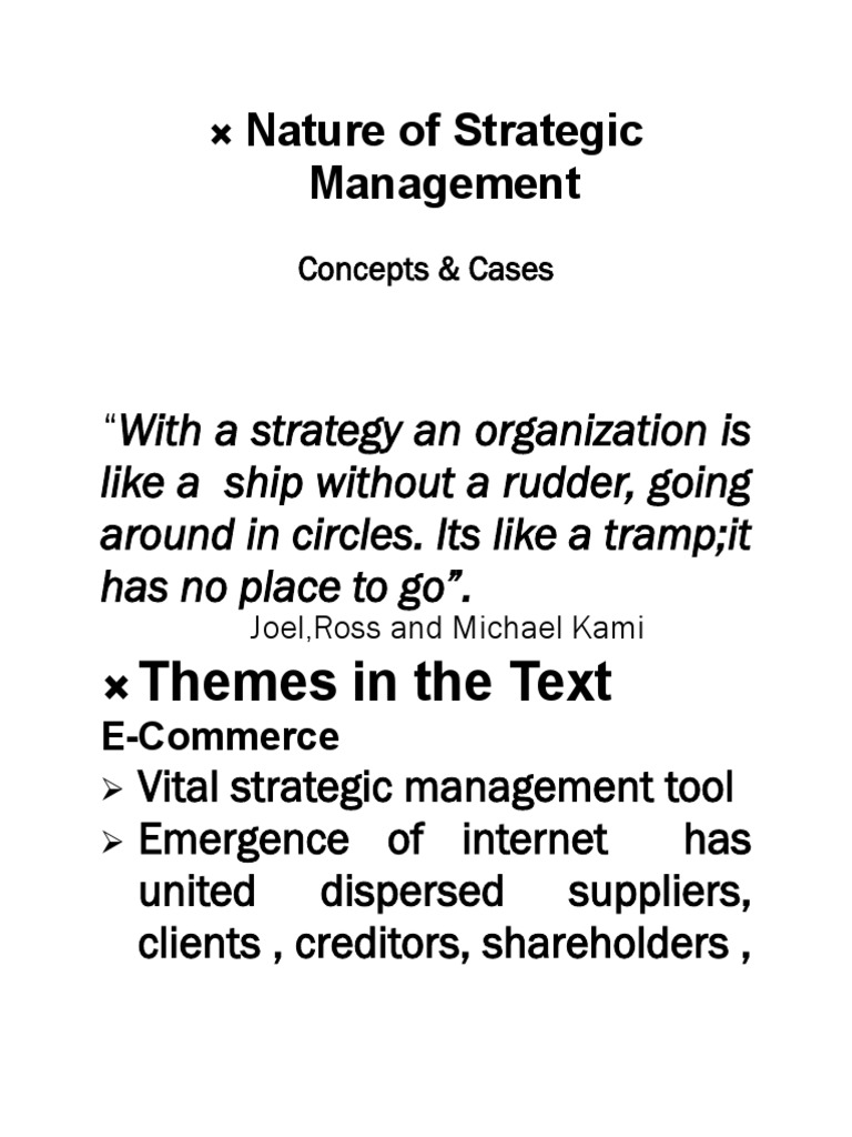 Nature of Strategic Management | PDF | Strategic Management | Business