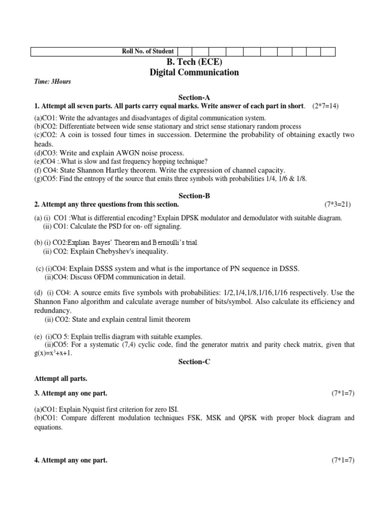 Dcom Put Paper - 2018-19 | PDF | Discrete Mathematics | Statistical Theory