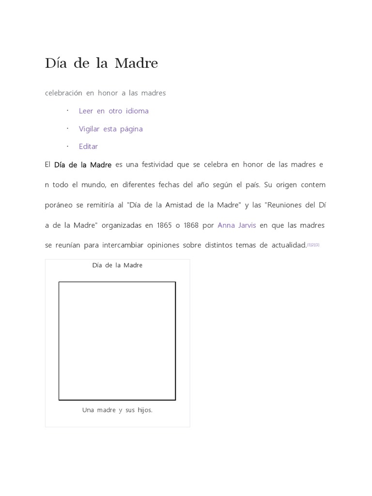 Historia del Día de la Madre | PDF