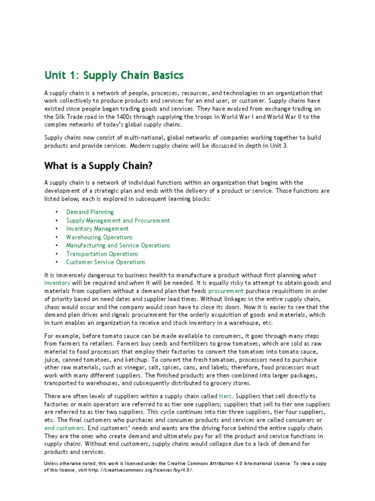 WEEK 1 Reading Materials | PDF | Supply Chain | Warehouse
