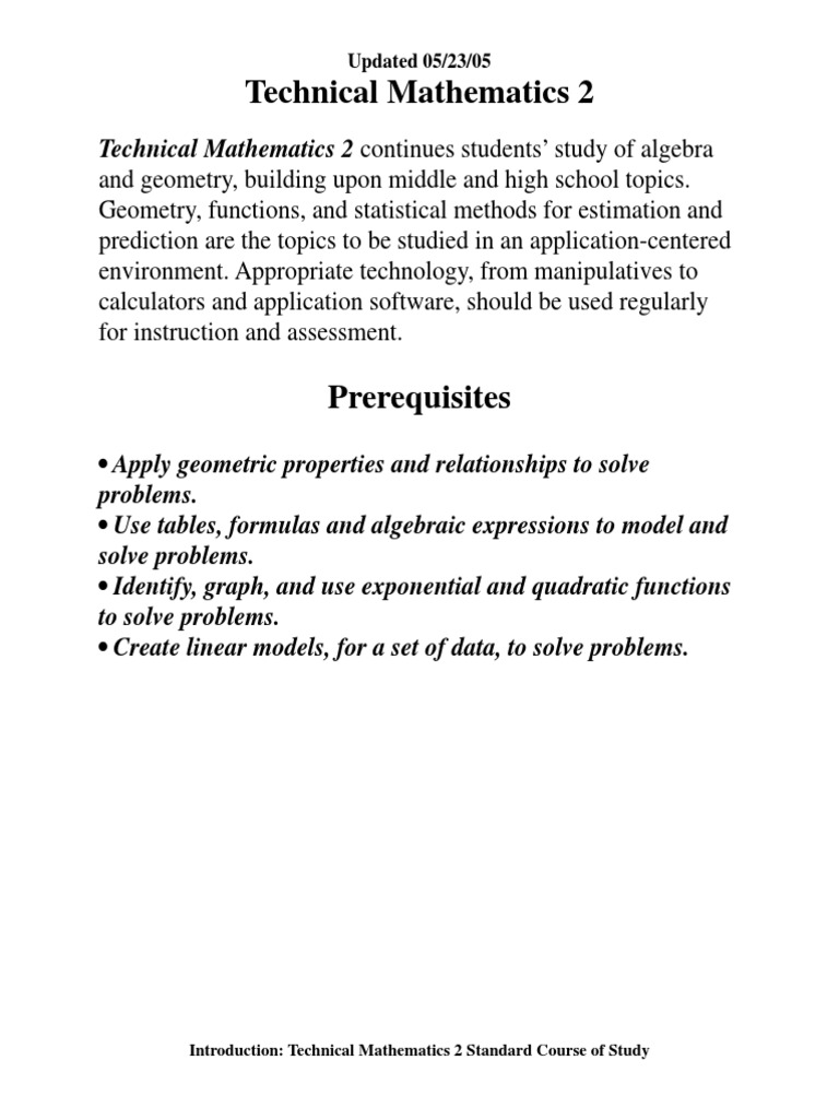 Technical Mathematics 2: An Application-Centered Course on Geometry ...